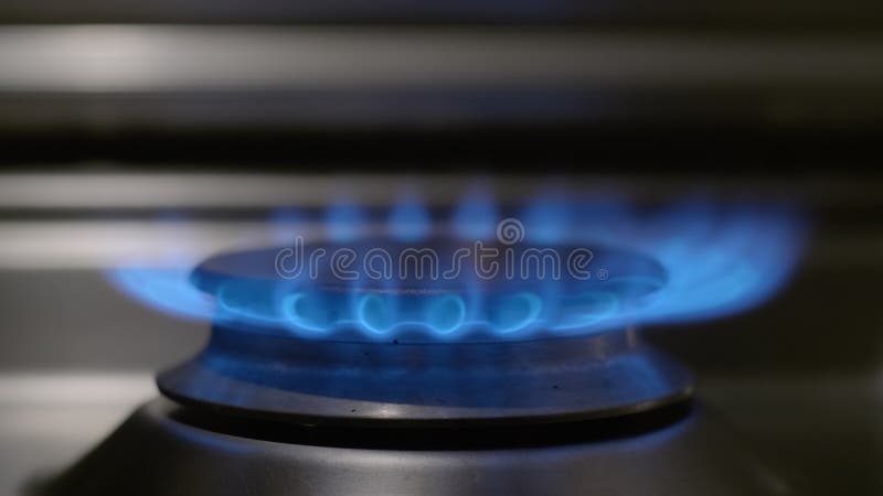Methane Gas Fire Kitchen Close Up Stock Image - Image of fossil ...