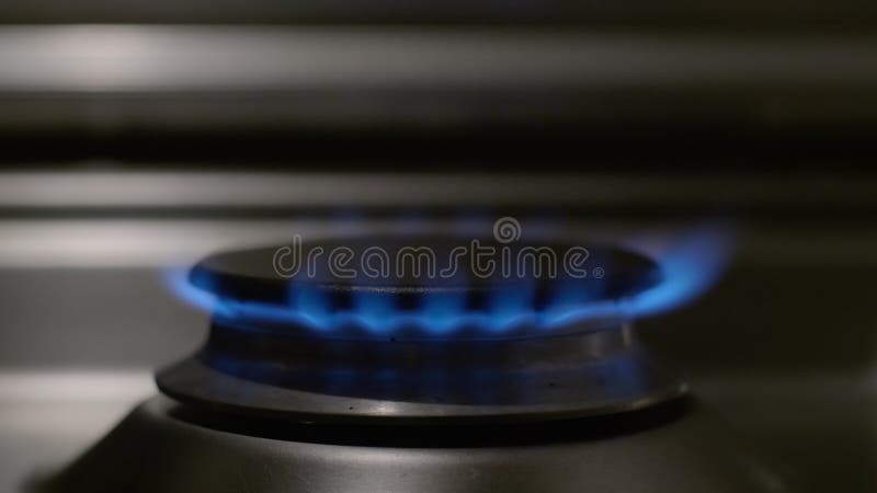 Methane Gas Fire Kitchen Close Up Stock Image - Image of natural ...