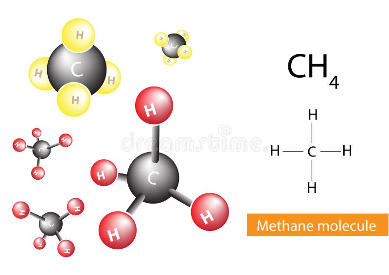 Methane molecules stock vector. Illustration of dandelion - 106788627
