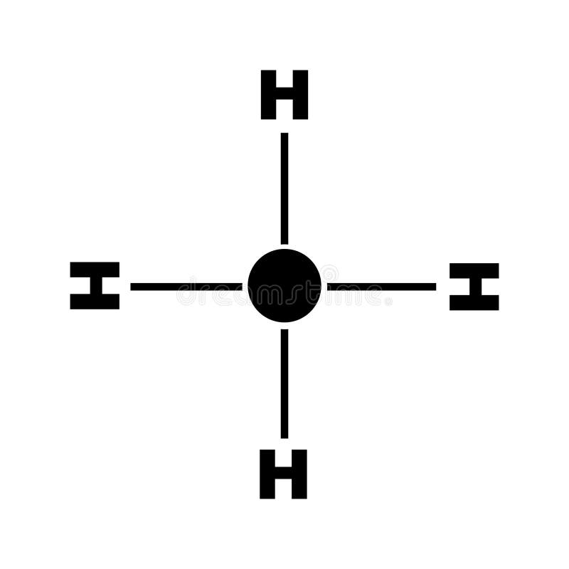 Methane molecule icon stock vector. Illustration of connection - 288156270