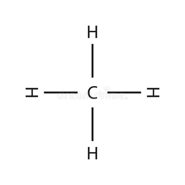 Methane Molecule Icon Vector Stock Illustration - Illustration of logo ...