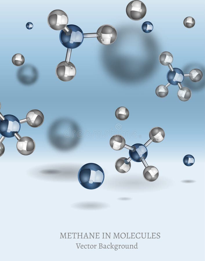 Methane Molecule Image stock vector. Illustration of hydrogenium - 88651107