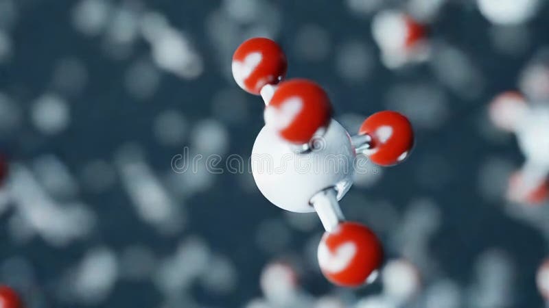 Methane Molecule Structure Rotating in 3d Space Stock Footage - Video ...