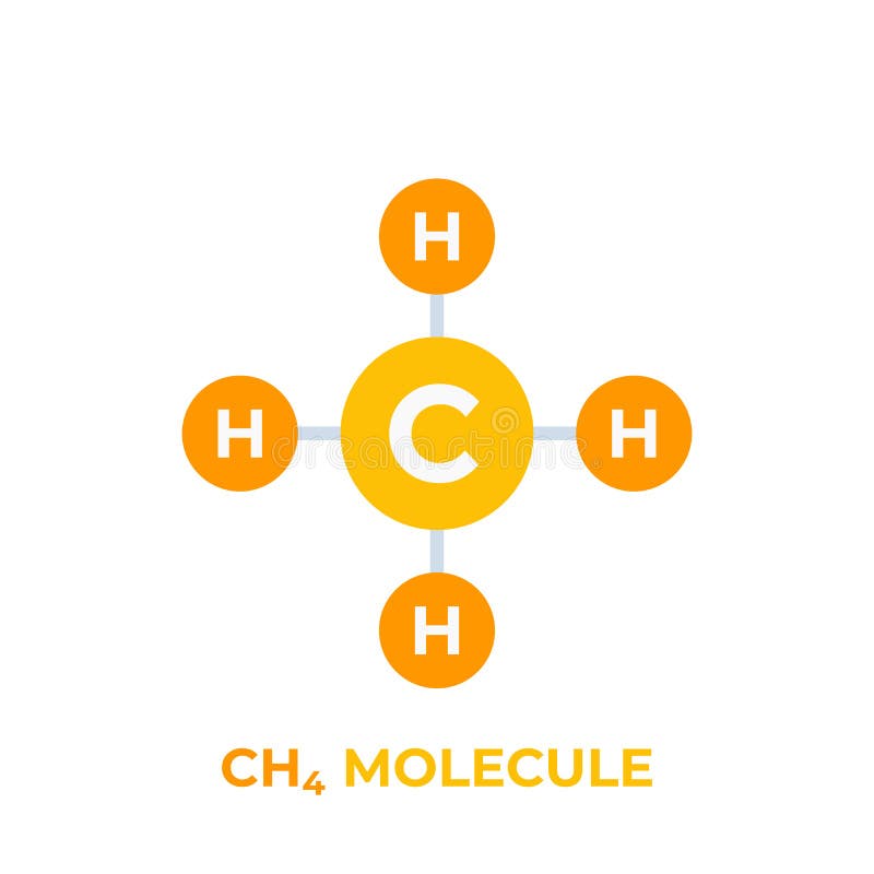 Methane Molecule Vector Icon Stock Vector - Illustration of chemical ...