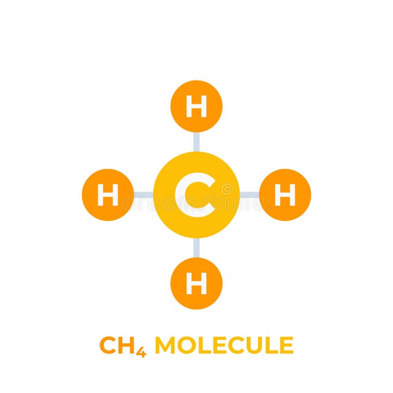Methane Molecule Vector Icon Stock Vector - Illustration of chemical ...