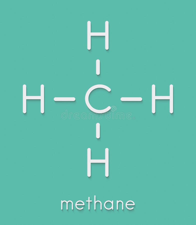 Methane Natural Gas Molecule. Main Component of Natural Gas and LNG ...