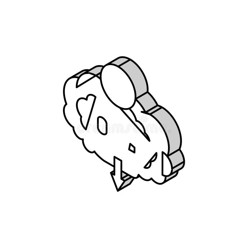 Methane Reduction Environmental Isometric Icon Vector Illustration ...