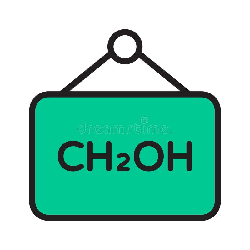 Methanol Formula stock vector. Illustration of vector - 338941819