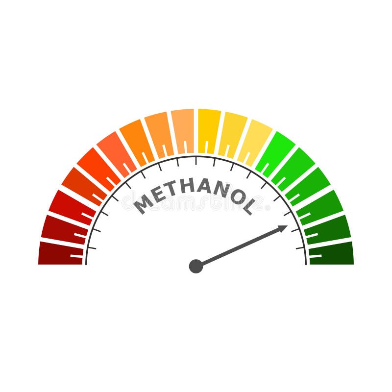 Methanol Level Scale. Concept of Medicine and Pharmacy Stock Vector ...