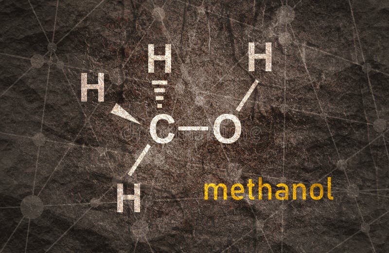 Formula Of Methanol. Concept Of Medicine And Industry Stock ...
