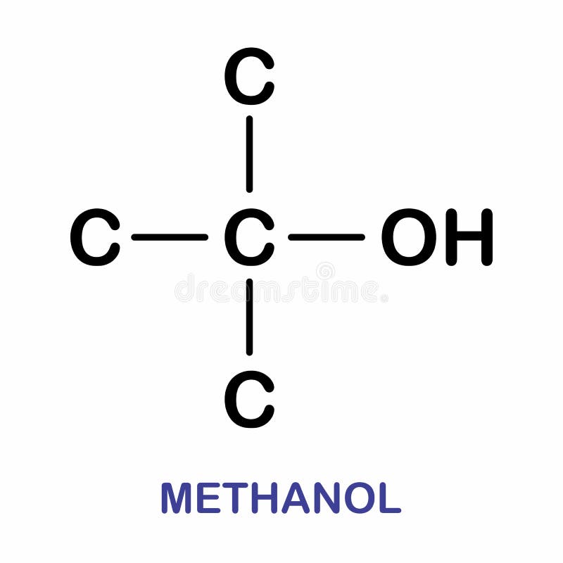 Methanol-Molekül-Bild vektor abbildung. Illustration von atomar - 83040175