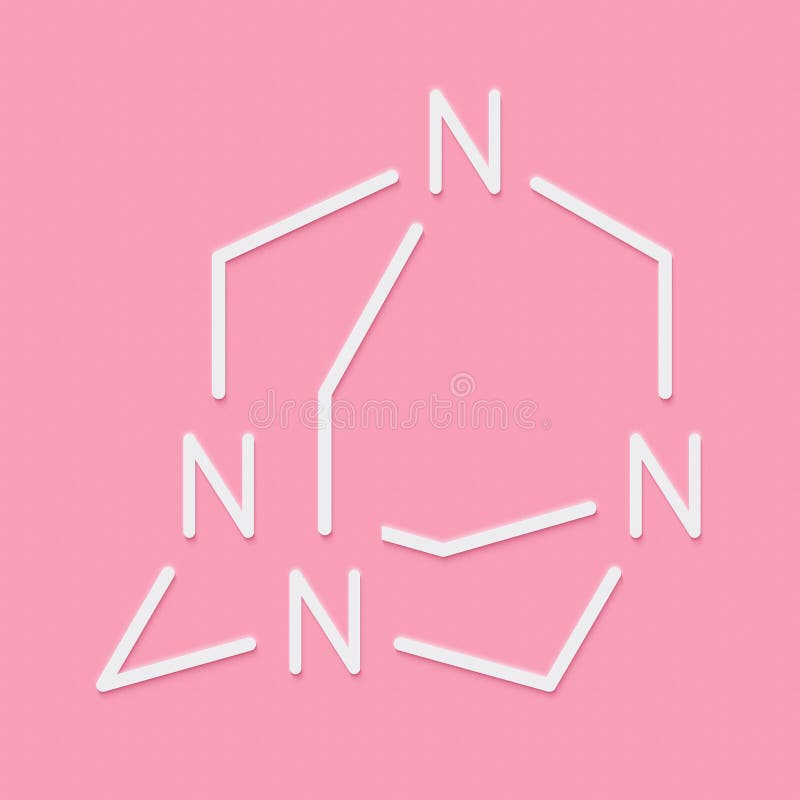 Methenamine Molecule. Uses As an Antiseptic Drug and in Solid Fuel ...