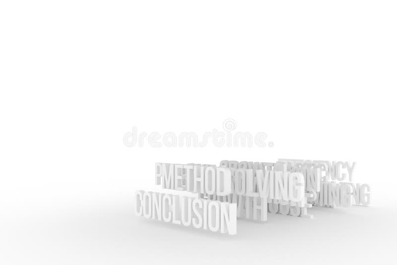 Method & Conclusion, Business Conceptual Gray or Black & White B&W 3D ...