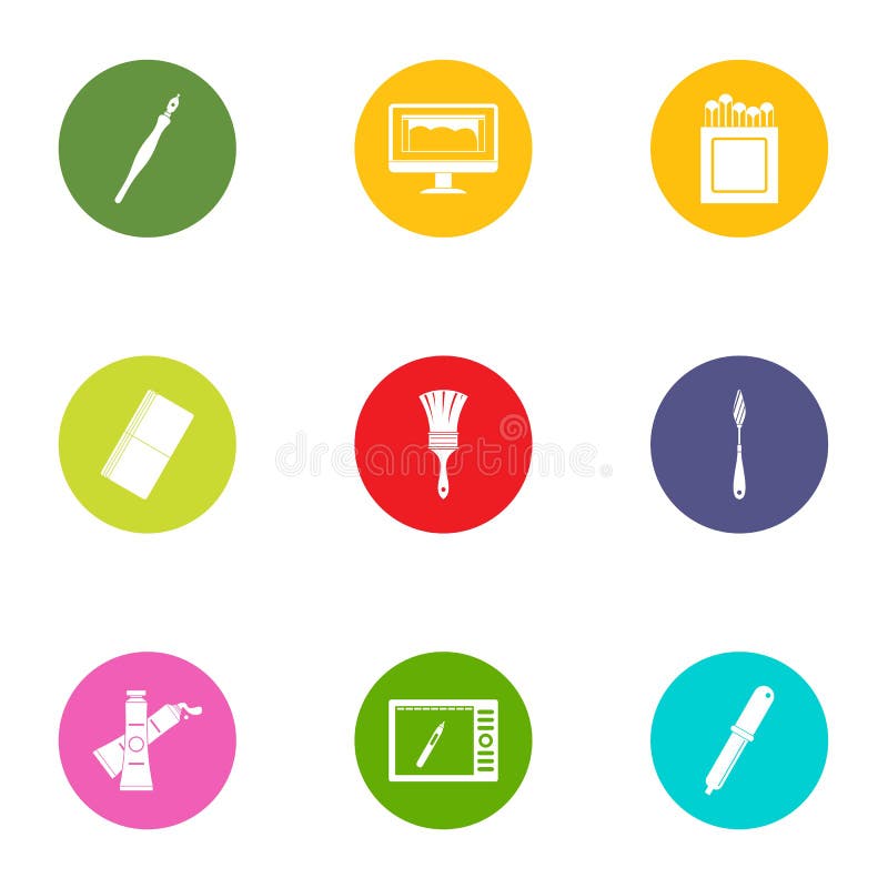 Method Icons Set, Flat Style Stock Vector - Illustration of method ...