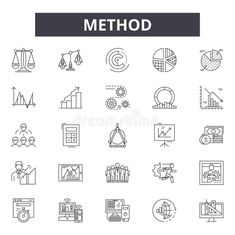 Method Line Icons, Signs, Vector Set, Linear Concept, Outline ...