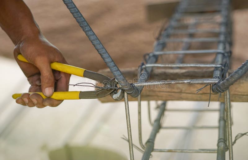 Method of Tying Reinforcing Steel Bars, Tightening Wire on Rebar Using ...