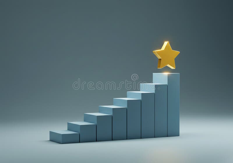 Methodical Career Growth with Staircase and Target Icon Stock ...