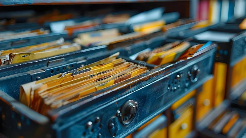 Methodical Organization of Documents in a Filing Cabinet. Concept ...