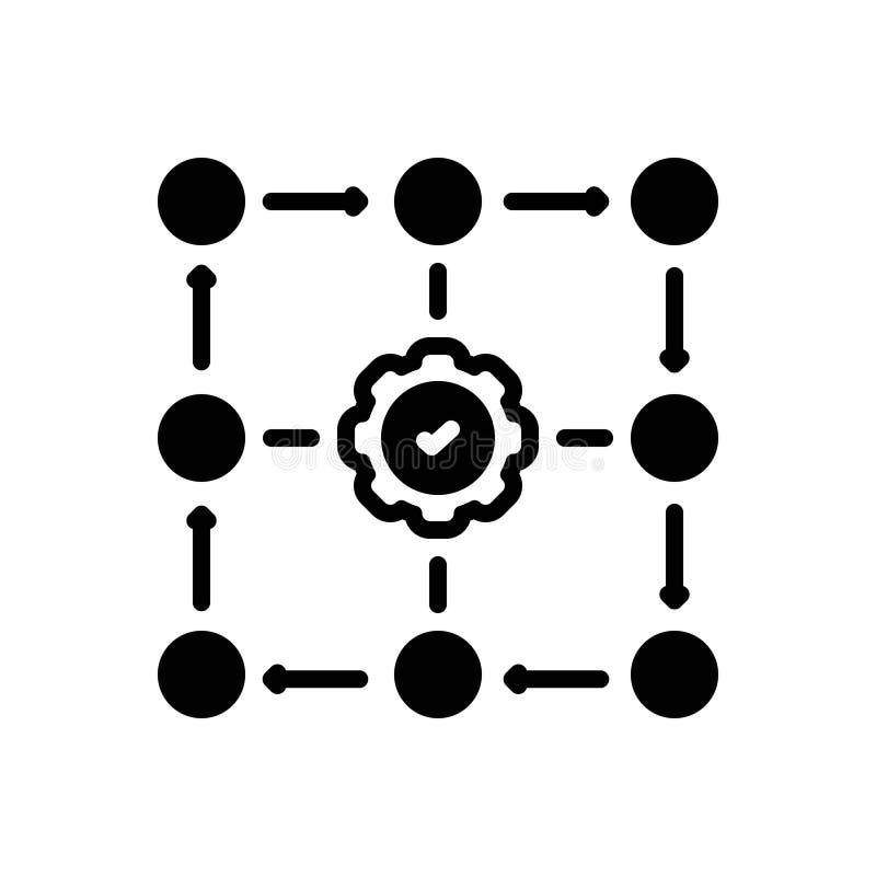 Black Solid Icon for Methodology, Modus Operandi and Process Stock ...