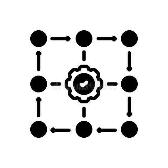 Black Solid Icon for Methodology, Modus Operandi and Process Stock ...