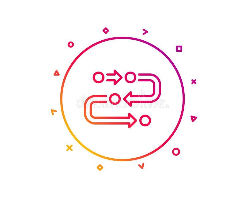 Methodology Line Icon. Development Process Sign. Vector Stock Vector ...