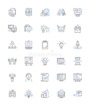 Methodology Line Icons Collection. Strategy, Approach, Technique ...