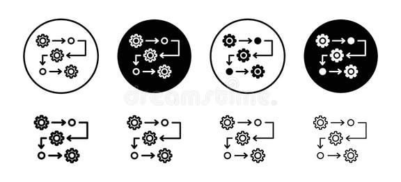 Methodology Vector Icon Set Collection. Methodology Outline Flat Icon Stock Vector ...