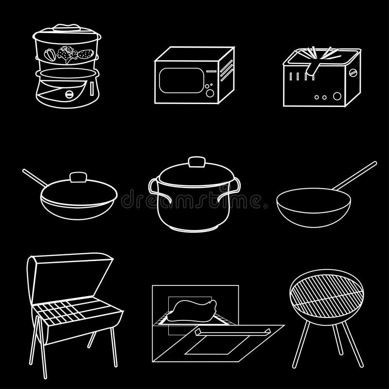 Methods of Cooking. Vector Illustration Stock Vector - Illustration of ...