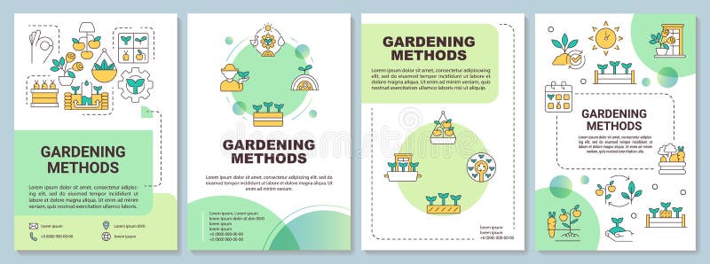 Methods of Gardening Green Brochure Template Stock Vector ...
