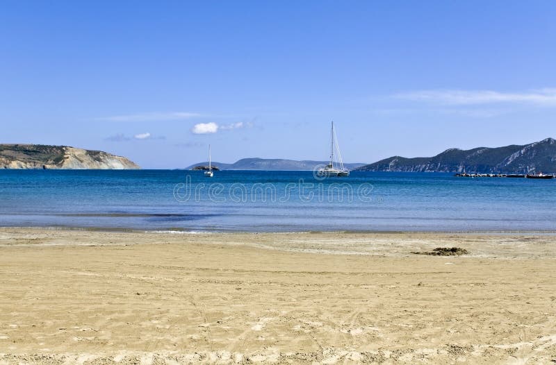 Methoni Village at Messinia, Greece Stock Image - Image of marine ...