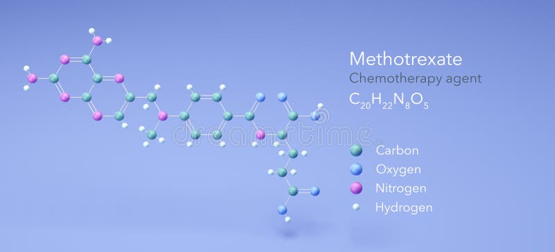 Methotrexate Molecule, Molecular Structures, Antineoplastic Agents, 3d ...