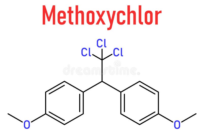 Methoxychlor Pesticide Molecule, Skeletal Chemical Formula. Stock ...