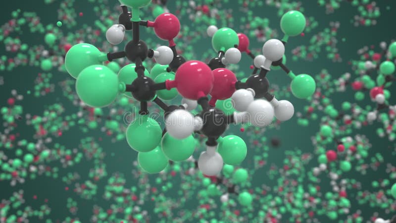 Methoxyflurane Molecule Made with Balls, Scientific Molecular Model ...