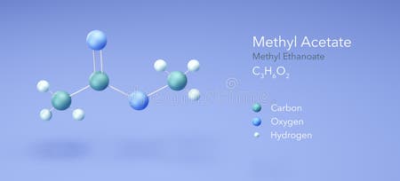 Methyl Acetate, Methyl Ethanoate. Molecular Structure 3d Rendering ...