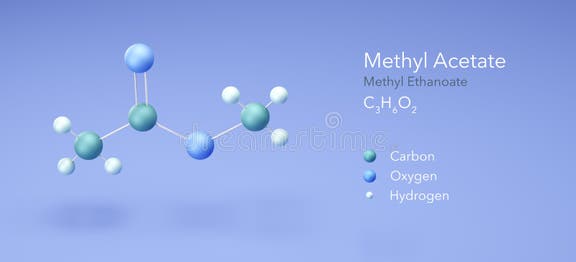 Methyl Acetate, Methyl Ethanoate. Molecular Structure 3d Rendering ...