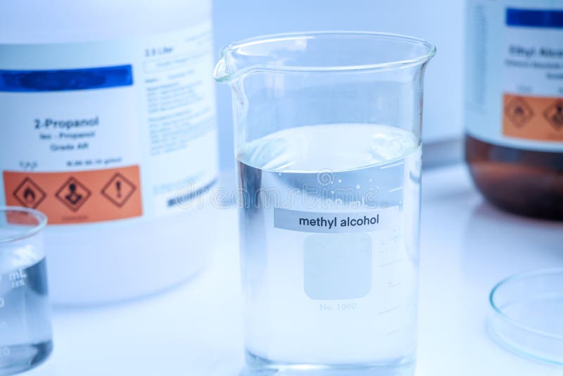 Methyl Alcohol, a Flammable Chemical in a Laboratory Stock Photo ...