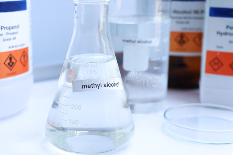 Methyl Alcohol, a Flammable Chemical in a Laboratory Stock Photo ...
