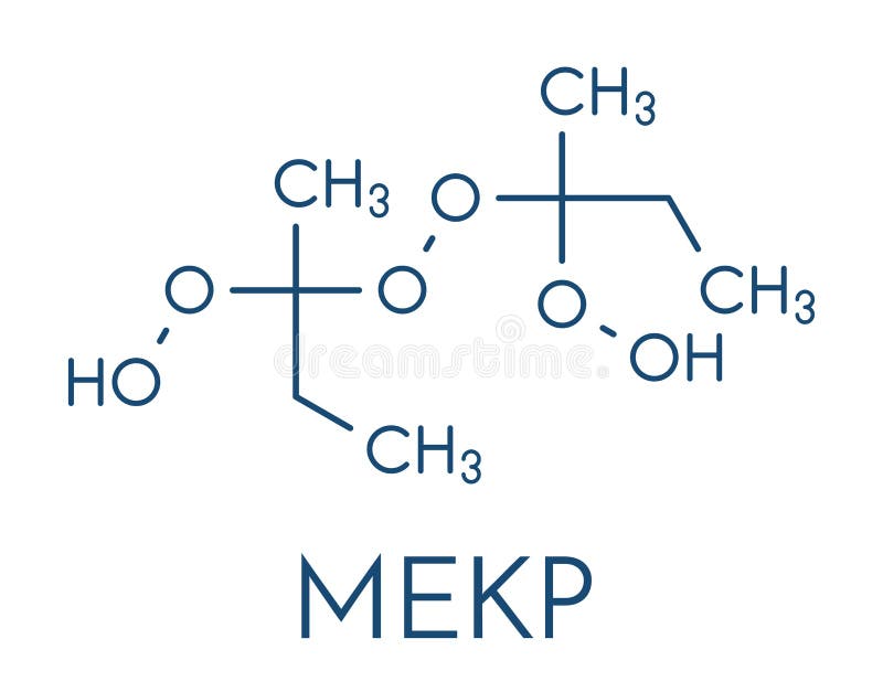 Methyl Ethyl Ketone Peroxide MEKP Explosive Molecule. Skeletal Formula ...