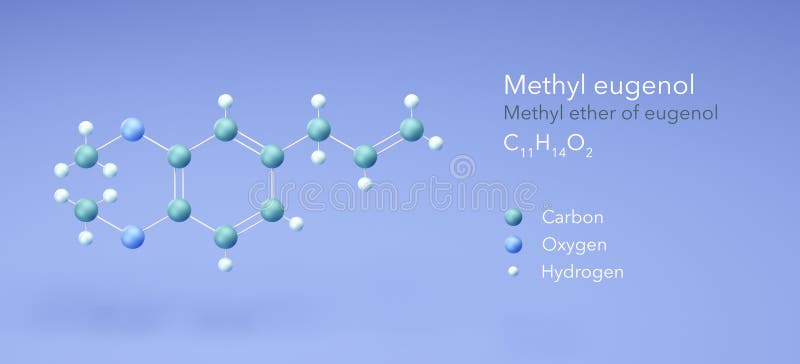 Methyl Eugenol Molecule, Molecular Structures, Phenylpropene, 3d Model ...