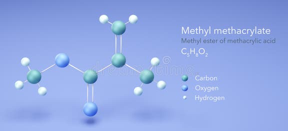 Methyl Methacrylate, Molecular Structures, Methyl Ester, 3d Model ...