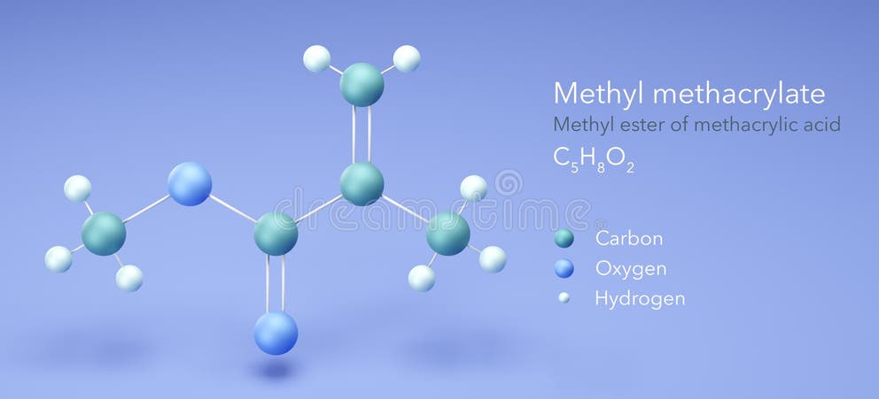 Methyl Methacrylate, Molecular Structures, Methyl Ester, 3d Model ...