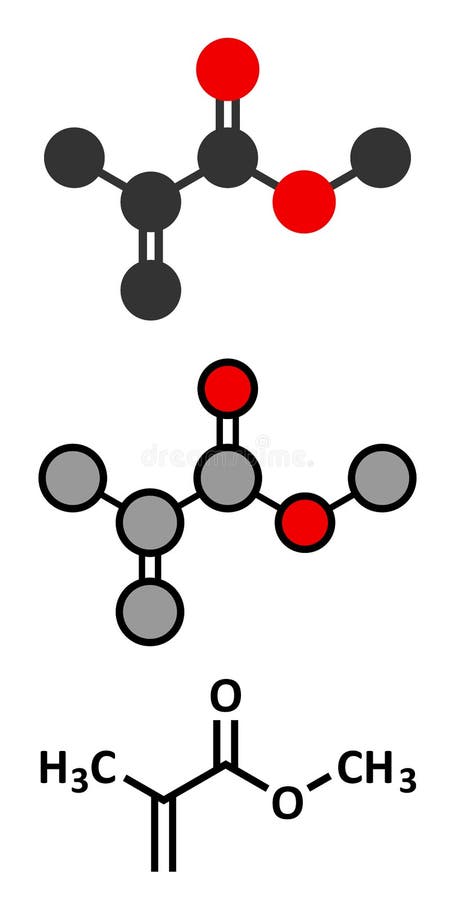 Methyl Methacrylate, MMA Molecule. it is Methyl Ester of Methacrylic ...