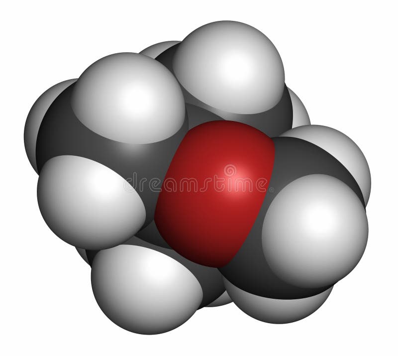 Methyl Tert-butyl Ether (MTBE, TBME) Gasoline Additive Molecule. Atoms ...