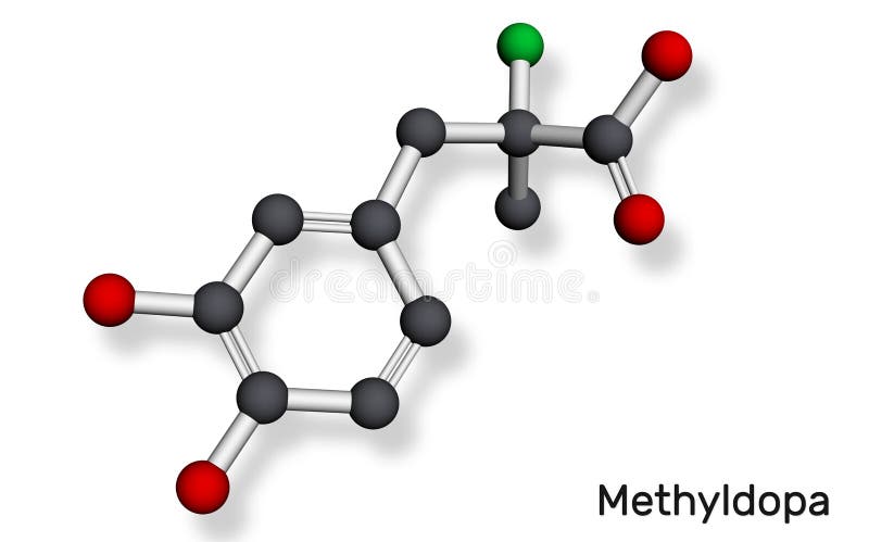 Methyldopa Molecule. Antihypertensive, Antihypertensive, Sympatholytic ...