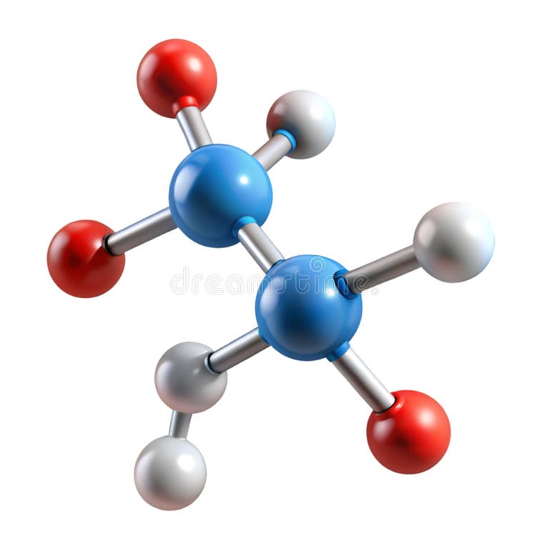 Methylene Bis Molecular Structure 3 D Model Red Blue Silver Atoms Stock ...