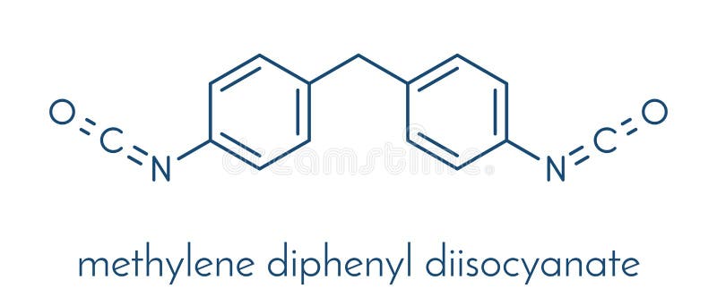 Methylene Diphenyl Diisocyanate Molecule MDI, Polyurethane PU Building ...