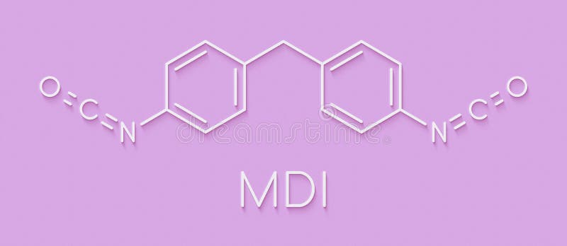 Methylene Diphenyl Diisocyanate Molecule MDI, Polyurethane PU Building ...