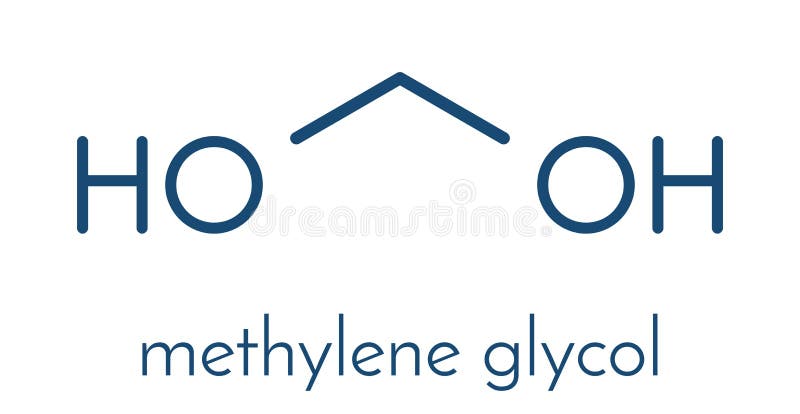 Methylene Glycol Methanediol, Formaldehyde Monohydrate Molecule. Formed ...