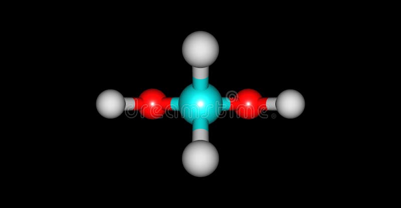 Methylene Glycol Methanediol, Formaldehyde Monohydrate Molecule. Formed ...