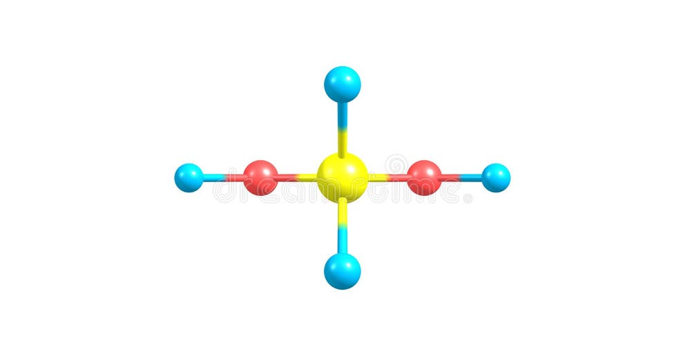 Methylene Glycol Molecular Structure Isolated on White Stock ...